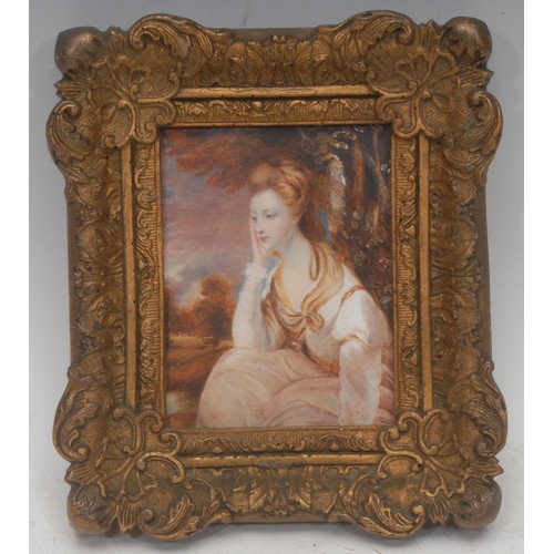 After Sir Joshua Reynolds (19th century), a portrait miniature, Hon ...