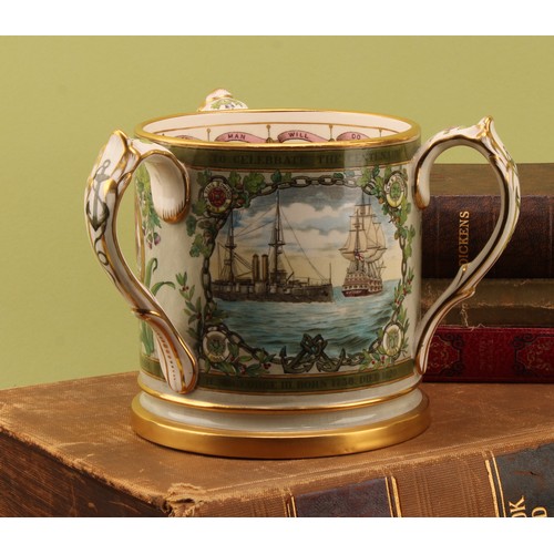A Spode Copeland pottery Nelson centenary tyg c.1905, retailed by ...