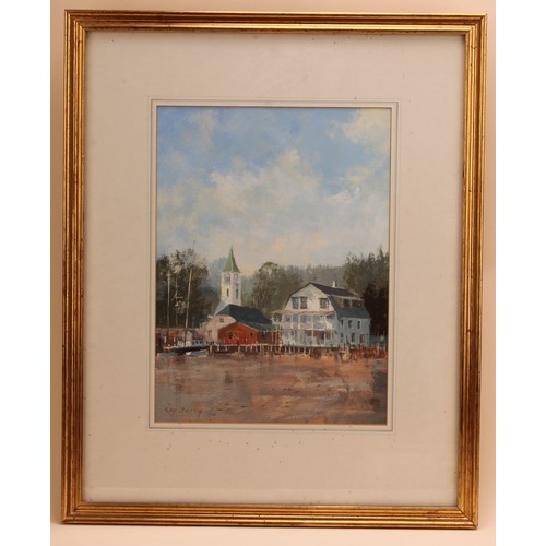 Roy Perry (1935 - 1993) Waterfront Near Bath, Maine, [New England ...