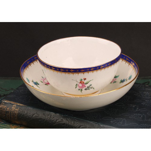 A rare Chelsea Derby breakfast bowl and saucer, painted by Edward ...