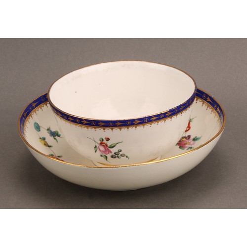 A rare Chelsea Derby breakfast bowl and saucer, painted by Edward ...