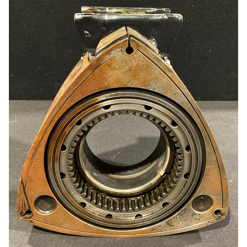 A motor vehicle rotary motor, probably Mazda Wankel, 19cm