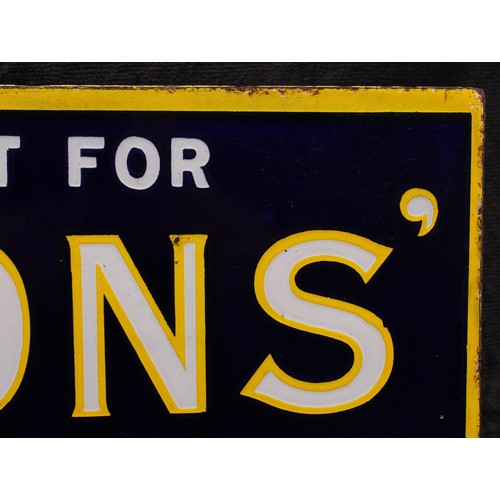 Advertising - an early 20th century rectangular flanged double sided ...