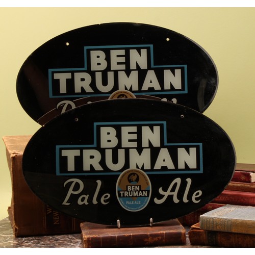 Advertising - Breweriana - a pair of mid 20th century oval wall mirrors ...