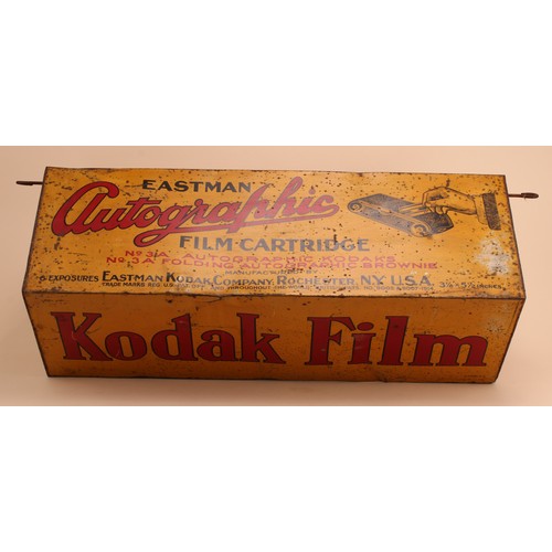 Advertising - an early 20th century tin cuboid shop display sign, Kodak ...