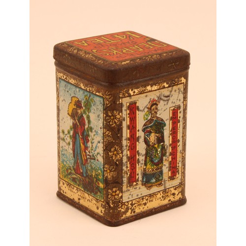 Advertising Tins - a late 19th/early 20th century rounded rectangular ...