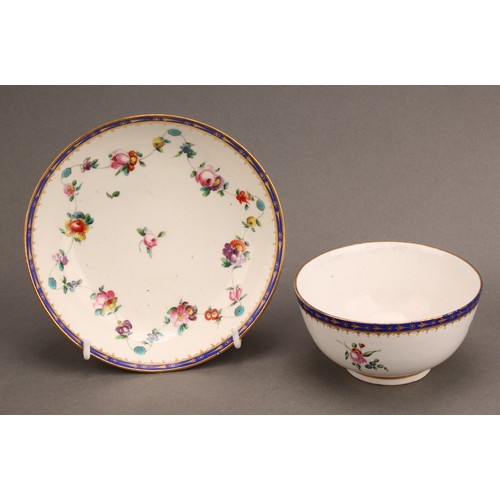 A rare Chelsea Derby breakfast bowl and saucer, painted by Edward ...