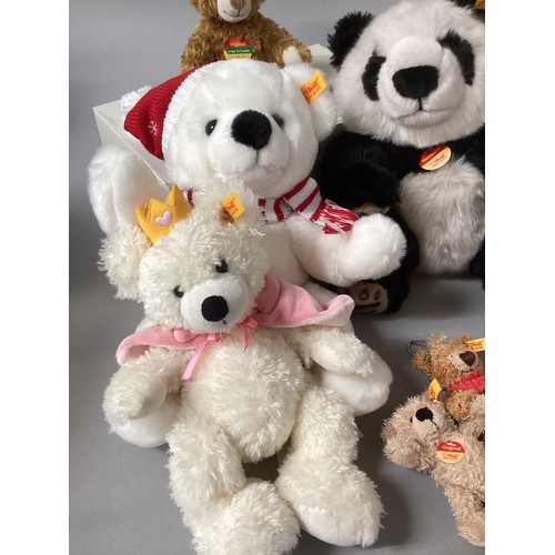 Steiff Vintage teddy bears to include a 064258 Panda 25cm seated with ...