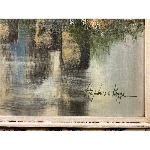 Stephen Kaye, Flower Market after a down-pour, signed, oil on canvas ...