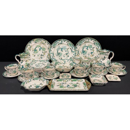 Ceramics - a collection of Mason’s Chartreuse pattern ironstone ...