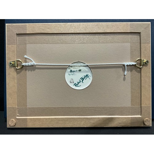 A Moorcroft tile by Rachel Bishop, Kingfisher, signed to verso, dated ...