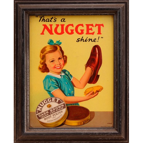 Advertising - a rectangular pictorial showcard, Nugget Boot Polish ...