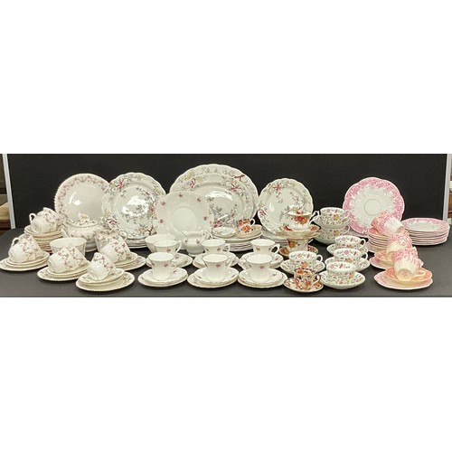 Tea sets - Minton Haddon Hall six tea cups and saucers, Crown ...
