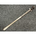 South Indian Deccan Sword with double edged straight blade of spatula ...