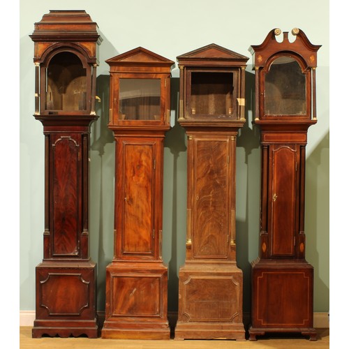 Horology - four longcase clock cases, for restoration (4)