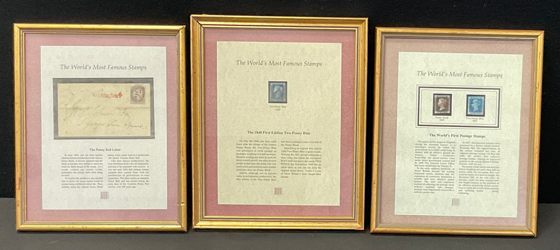 Philately - ' The World's Most Famous Stamps' postal history displays ...