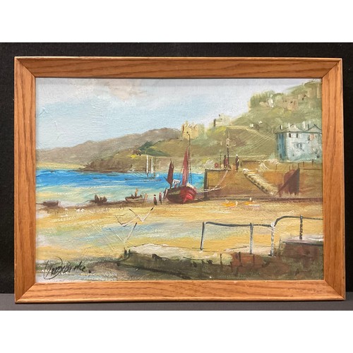 Terry Burke (1927 - 2018) West Quay signed, inscribed to verso, oil on ...
