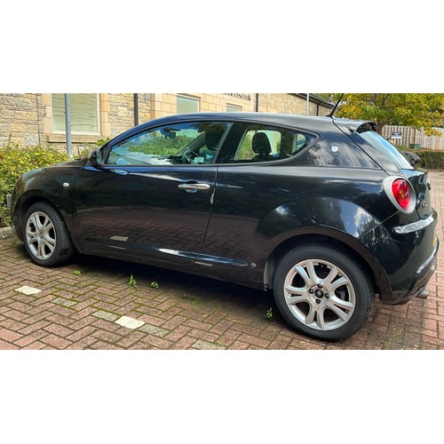 An Alfa Romeo Mito Sprint, in black, 1.4 litre, Petrol, 2011 plate ...