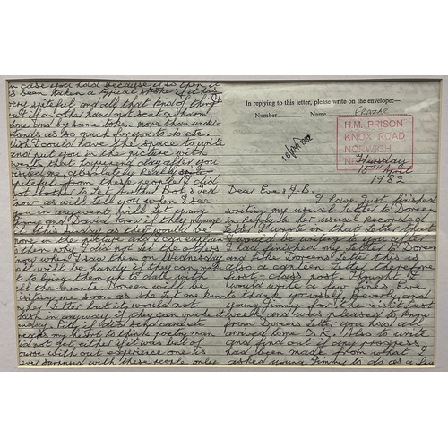 Crime and gang interest, The Krays and Frankie Frazer - a hand written ...