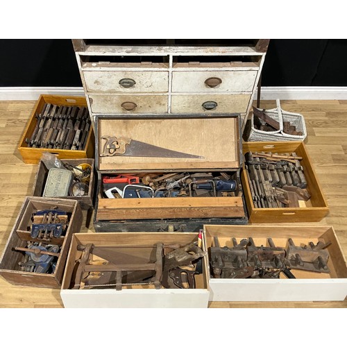 Salvage - a workshop contents, carpenter's tools, apprentice paperwork ...