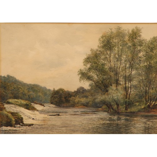 Samuel William Oscroft (1834-1924) A Weir on the Trent signed, dated ...