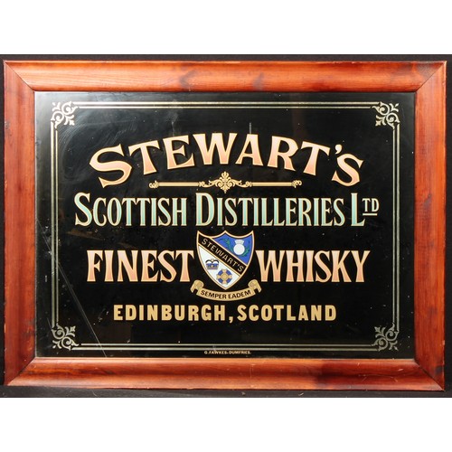 Advertising - Whisky - a large rectangular pub mirror, Stewart's ...