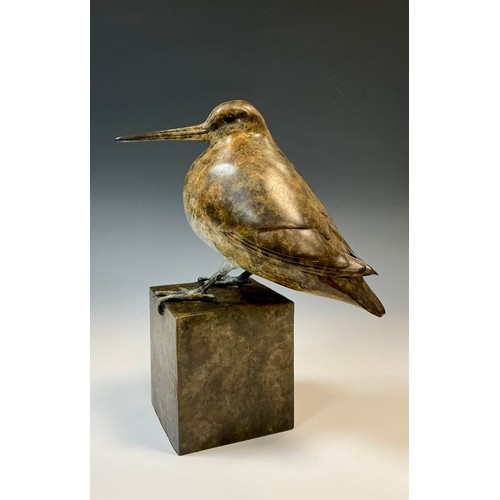 Eddie Hallam (British Modern), Snipe A bronze sculpture, with a ...