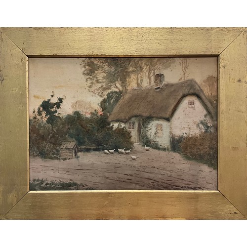 A Heaton Cooper Spring Cottage signed, watercolour, 27cm x 38cm.