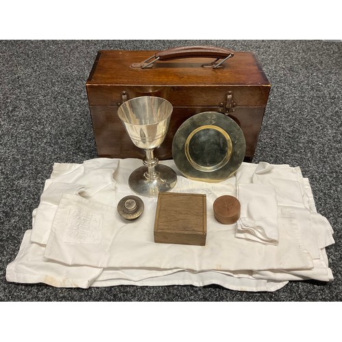 WW1 British Army Chaplain’s field communion set, to include silver ...