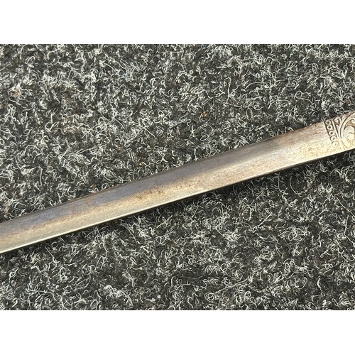 A collection of three Rapiers: One with decorated etched double edged ...