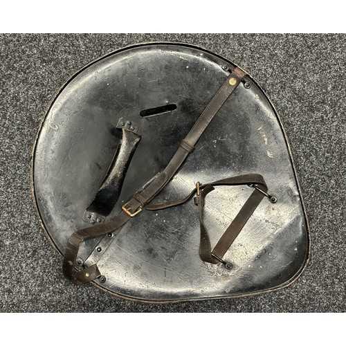 Rare British Police Gladstone Riot Shield with maker plate "THE LAW ...