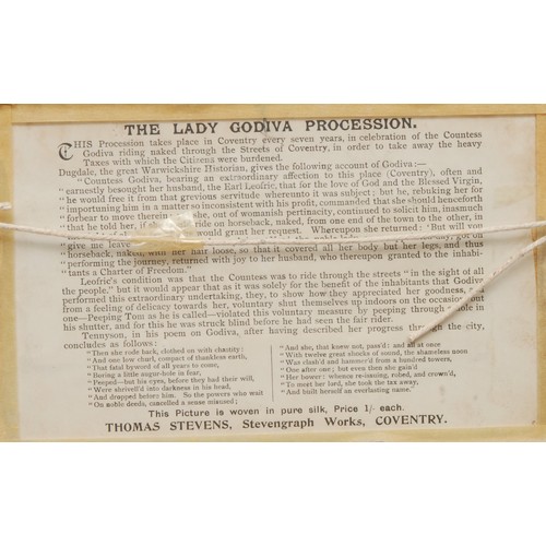 An early 20th century Stevengraph, The Lady Godiva Procession [Coventry ...
