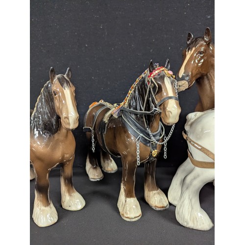 A Beswick model of a horse, Shire Horse Burnham Beauty, 26.5cm, printed ...