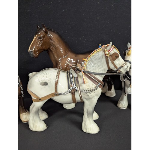 A Beswick model of a horse, Shire Horse Burnham Beauty, 26.5cm, printed ...
