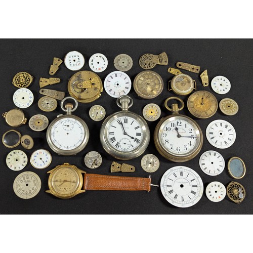 Watches - a British Rail Record B.R. S.c 1546 nickel cased pocket watch ...