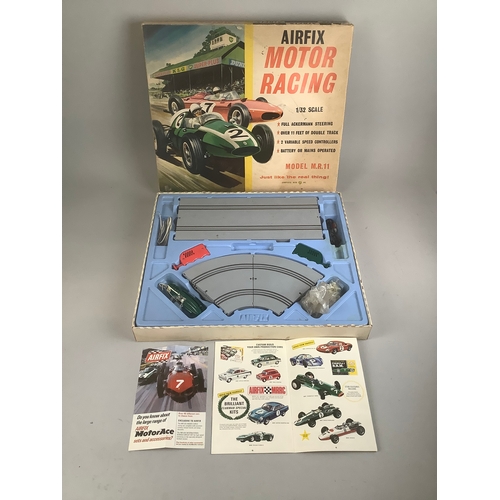 An Airfix Motor Racing Model M.R.11 1:32 scale racing set, boxed; other ...