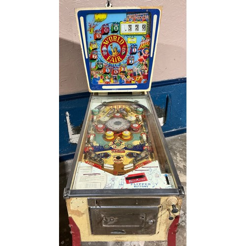 Vintage Arcade - an American pinball machine, World Fair, by D Gottlieb ...