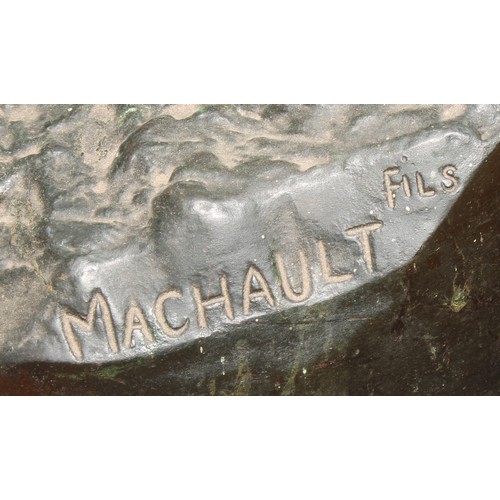 Paul Emile Machault (French, 1800-1866), after, a dark patinated bronze ...
