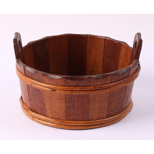 Treen - a 19th century Scottish luggie or bicker, of typical willow ...