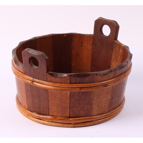 Treen - a 19th century Scottish luggie or bicker, of typical willow ...