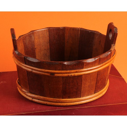 Treen - a 19th century Scottish luggie or bicker, of typical willow ...