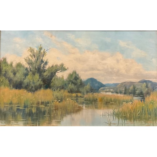 Arthur Johnston Ryle (1857–1915) A pair, Fishing the River signed, oil ...