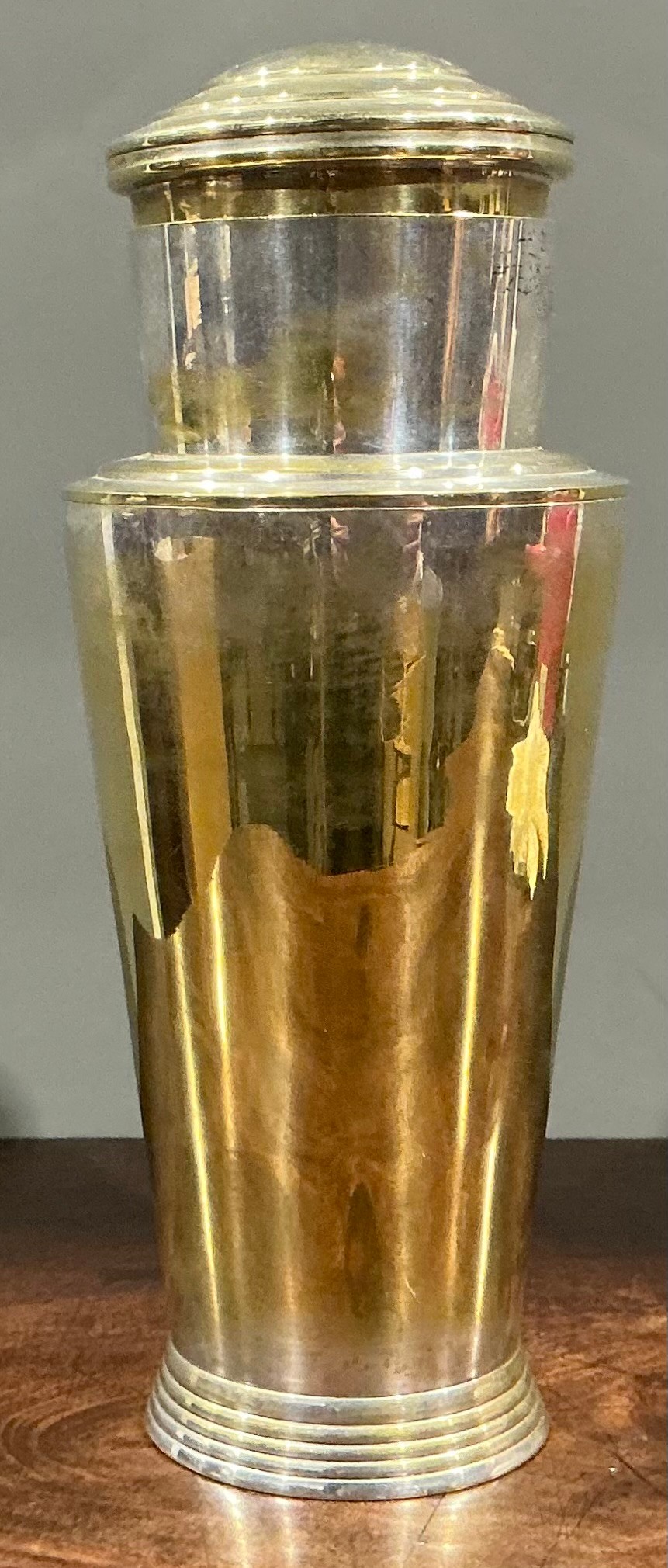 An Art Deco E.P.N.S. cocktail shaker, designed by Keith Murr ...