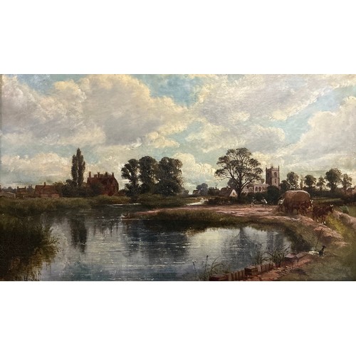 John Joseph Hughes (1820 - 1909) On the Trent at Alrewas signed ...