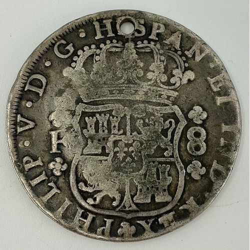 Coins & Tokens - A Philip V 8 Reales 1732 'F' Mexico mint silver coin ...