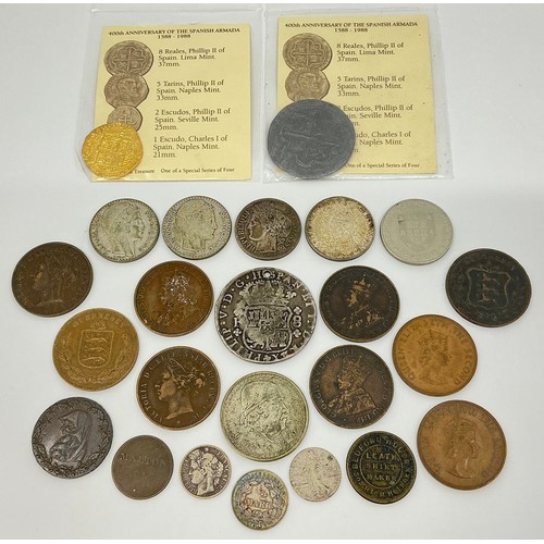 Coins & Tokens - A Philip V 8 Reales 1732 'F' Mexico mint silver coin ...