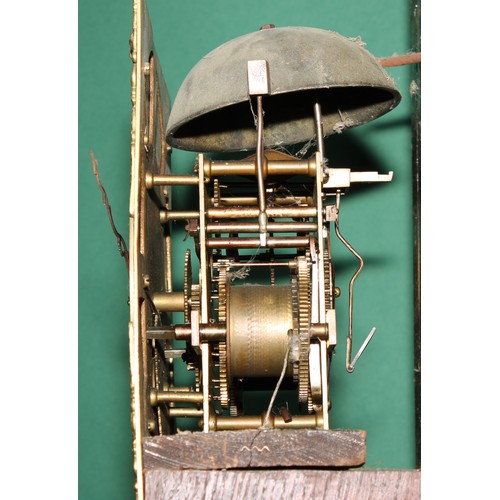 A George III oak longcase clock, 29cm square brass dial inscribed ...