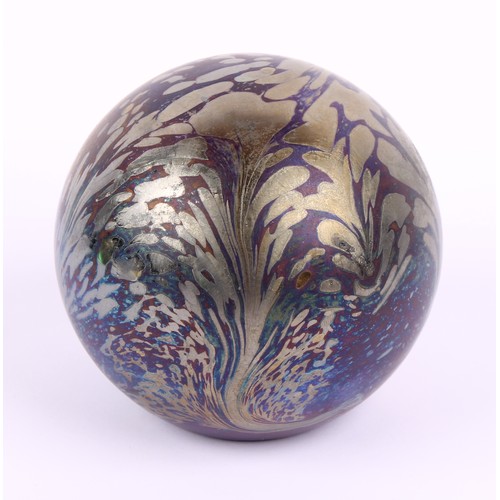 A Glasform studio glass circular paperweight, by John Ditchfield, in ...