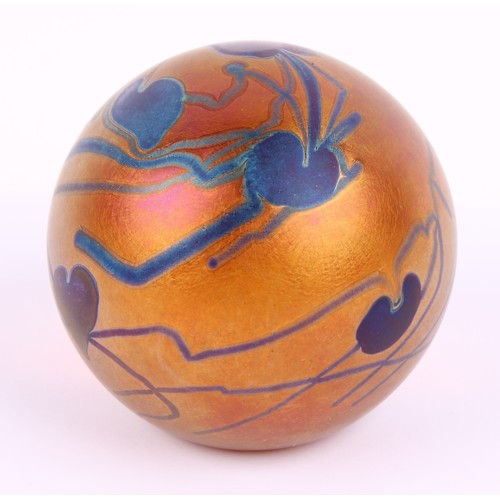 A Glasform studio glass circular paperweight, by John Ditchfield, in ...