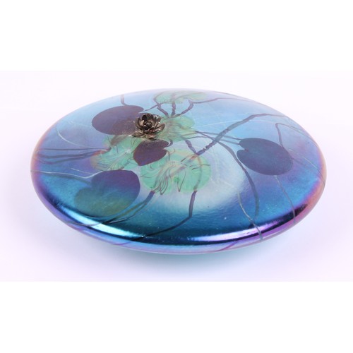 A Glasform studio glass circular paperweight, by John Ditchfield, in ...